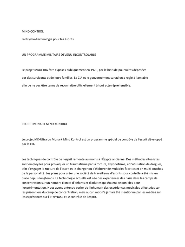 Mind Control | Download Free PDF | Hypnose | Cerveau