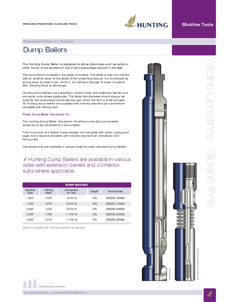 Dump Bailer | PDF | Mechanical Engineering | Manufactured Goods
