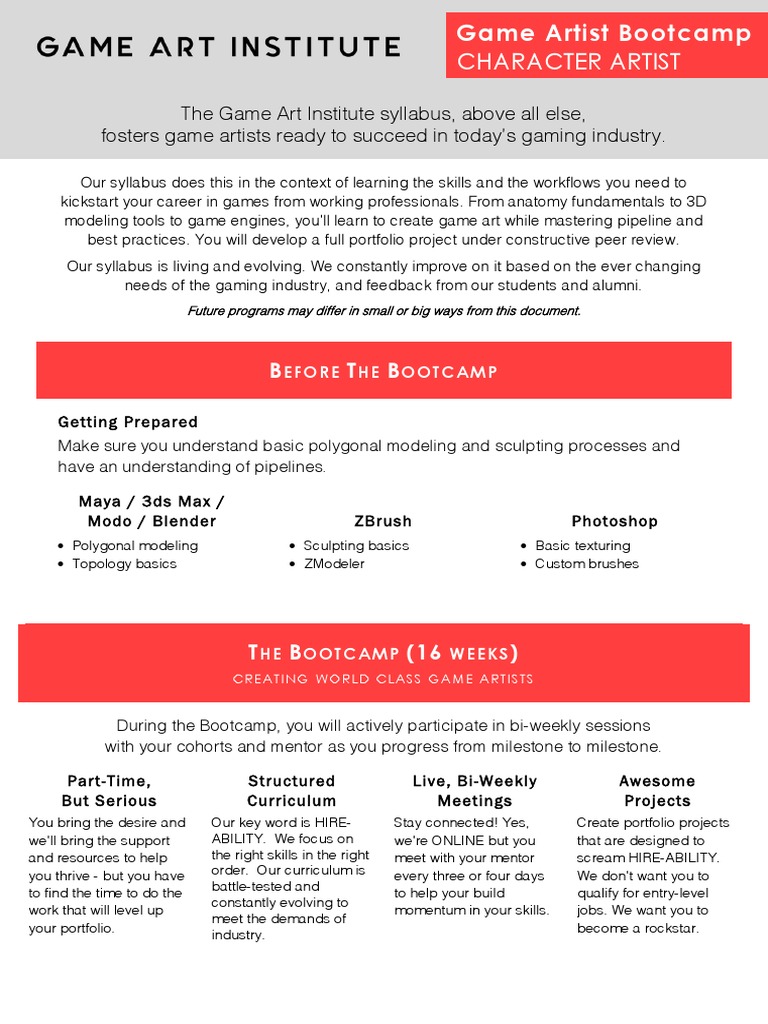 Character Artist Bootcamp | PDF | Mentorship | Learning