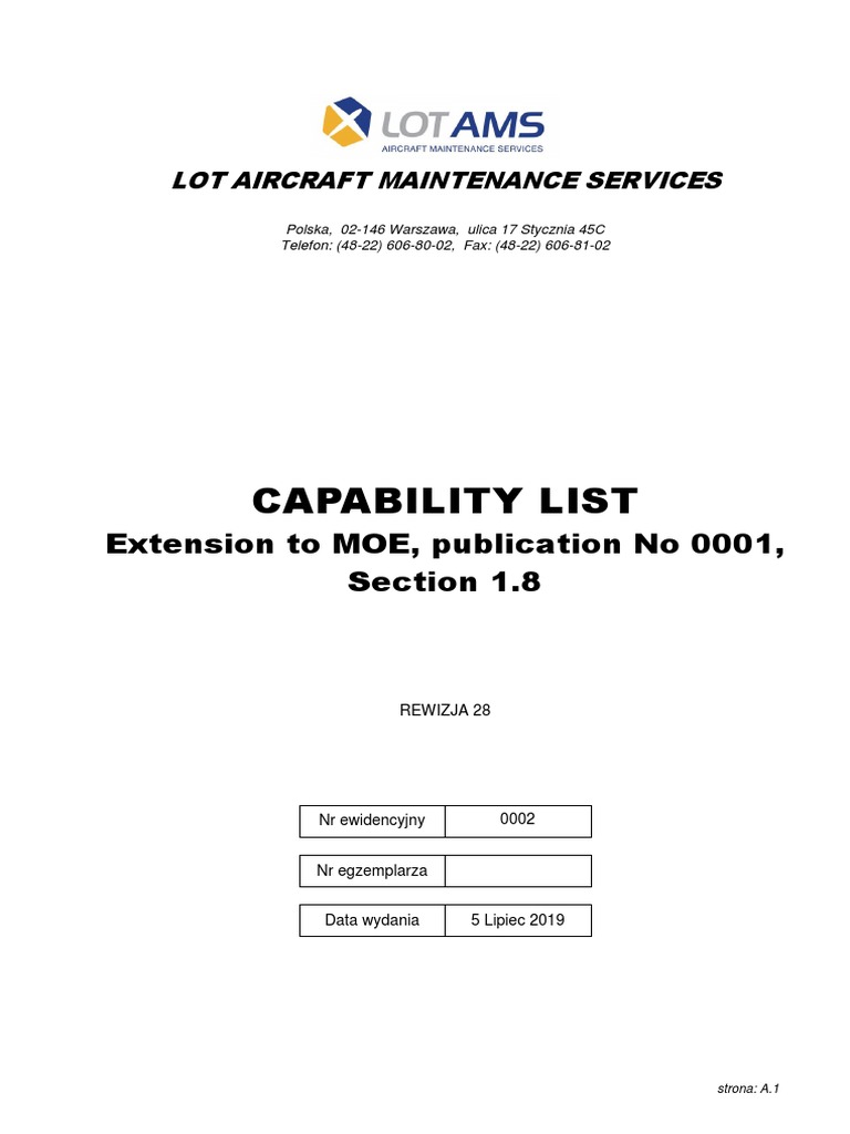 Capability List Rev 28 PDF | PDF