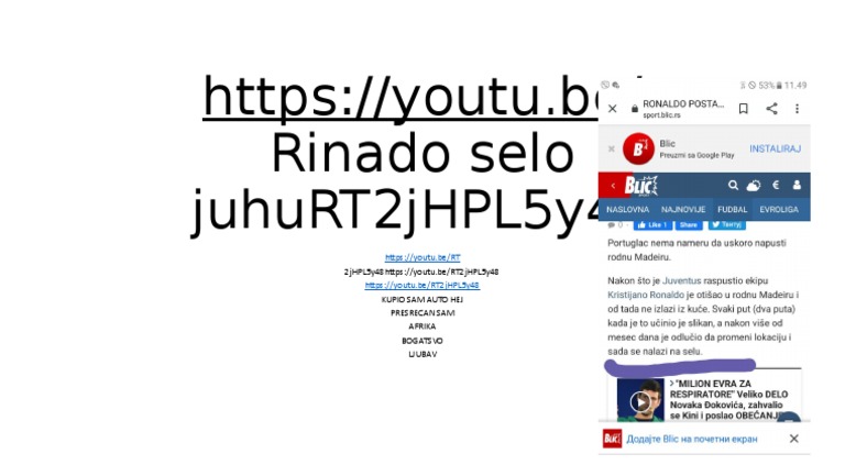 Rinado Selo Juhurt2Jhpl5Y48: 2Jhpl5Y48Https://Youtu - Be/Rt2Jhpl5Y48 | PDF