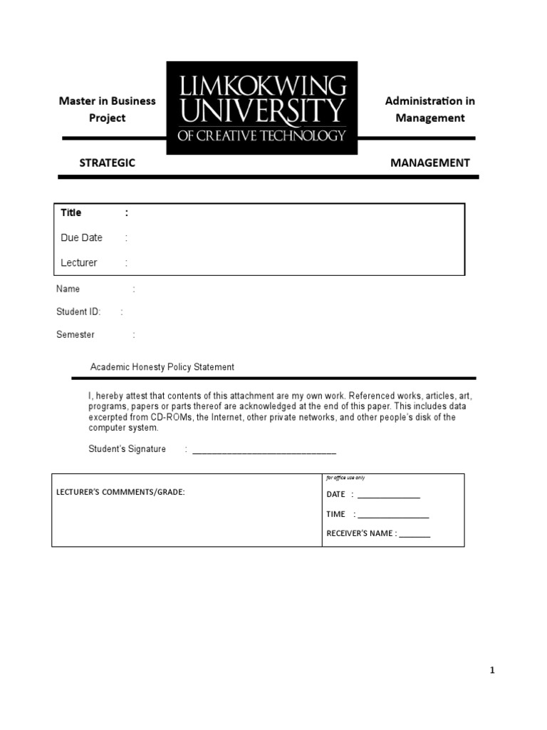 Group Assignment Cover Page | PDF