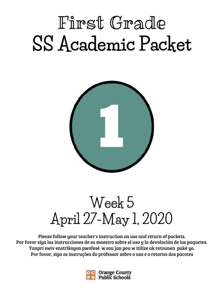 1st Grade Ss Packet Week 4 27 2020 | PDF | Monument | Psychological ...