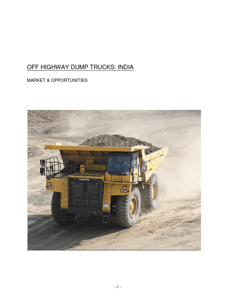 Off-Highway Dump Trucks in India | PDF | Truck | Vehicles