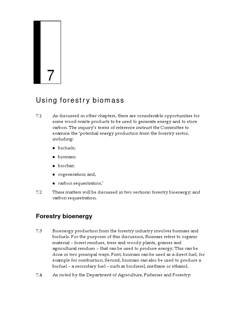 Using Forestry Biomass | PDF | Bioenergy | Power Resources
