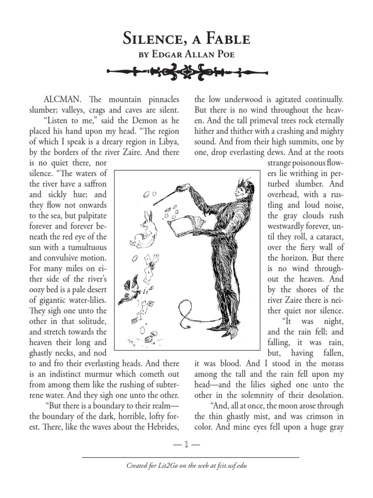 Silence: A Fable by Edgar Allan Poe | PDF | Nature