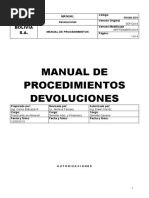 fORMATO Devolucion - A - Proveedor - Version - 1 | PDF
