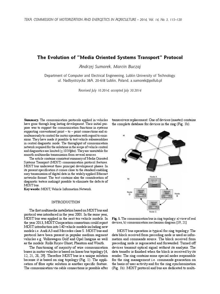 21 115 120 Most Bus Protocol | PDF | Osi Model | Network Topology