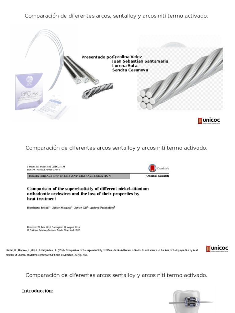 Arcos Sentalloy - Nititermoactivado Power Point | PDF | Rieles ...