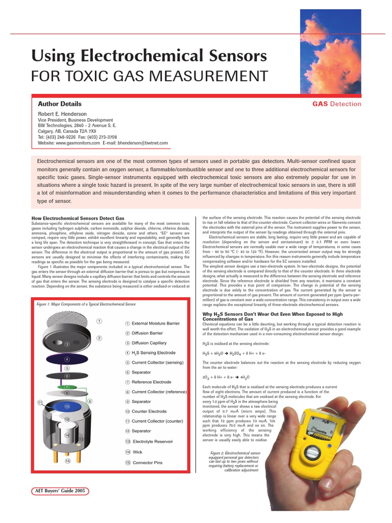 Electrochemical Sensors For Toxic Gas Measurement | PDF ...