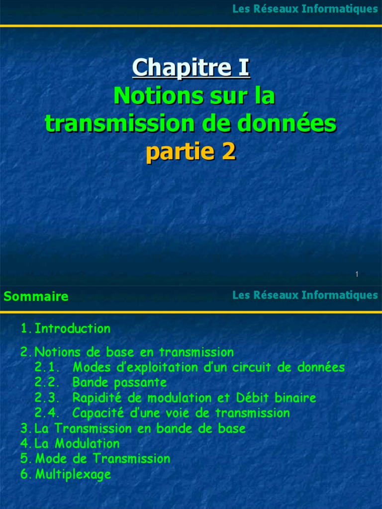 Chapitre Ib | PDF | Modulation | Multiplexage