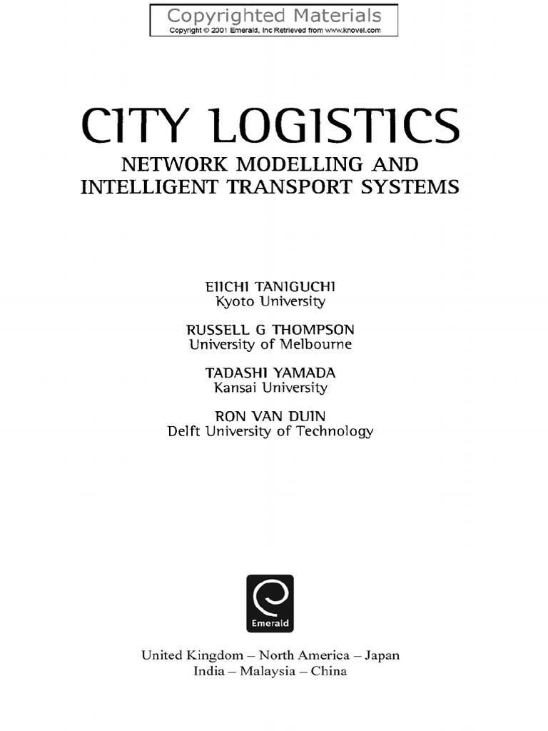 City Logistics: Network Modelling Intelligent Transport Systems | PDF ...