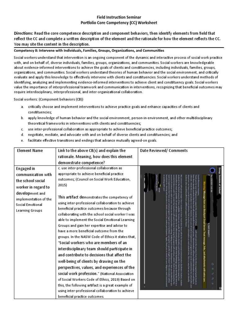 Competency 8 | PDF | Social Work | Competence (Human Resources)