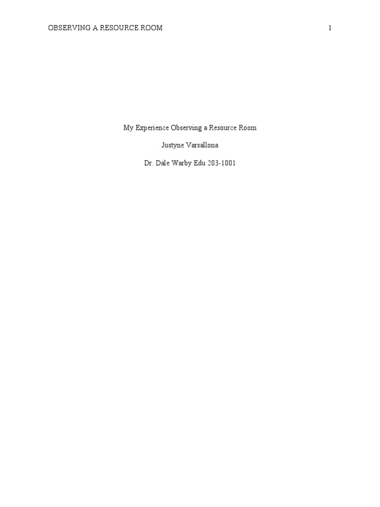 Special Ed Resource Room Insights | PDF | Individualized Education ...