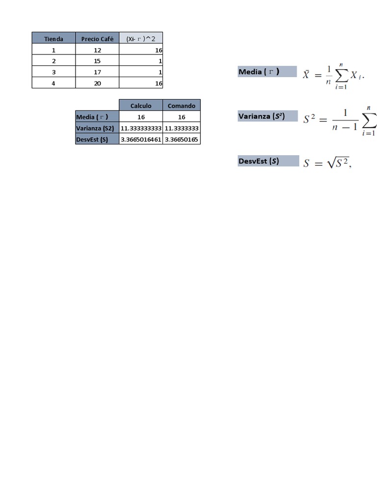 Calculating Mean and Standard Deviation | PDF