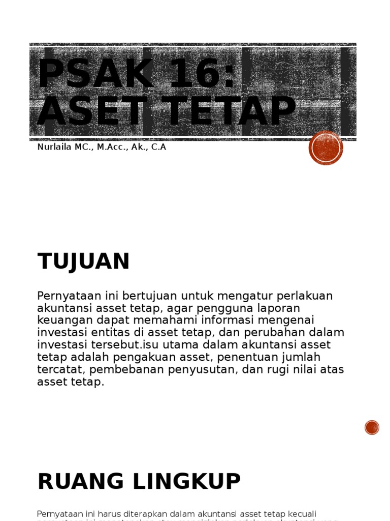 PSAK 16: Pengaturan Aset Tetap | PDF