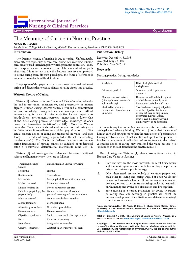 Article IJNCP 238 | PDF | Nursing | Theory
