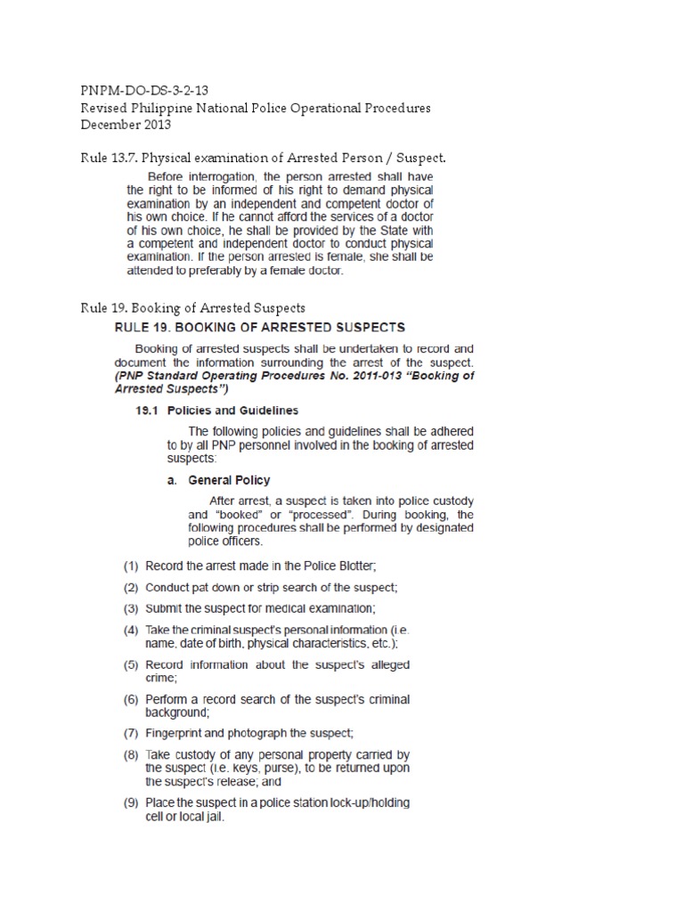 Medical Examination-Police Manual | PDF