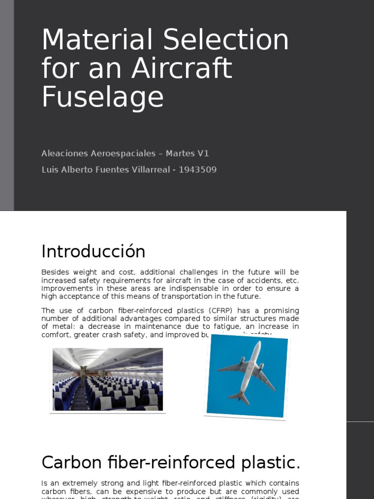Material Selection For Aircraft Fuselage. | PDF | Composite Material | Building Materials
