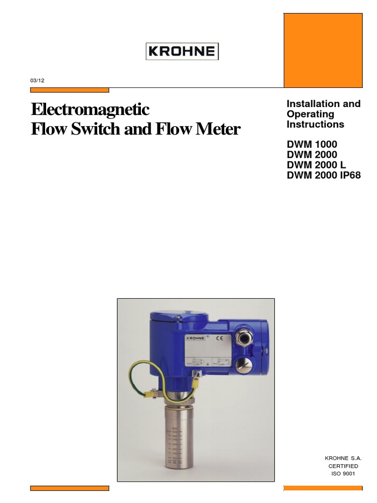 Electromagnetic Flow Switch and Flow Meter | PDF | Relay | Flow Measurement