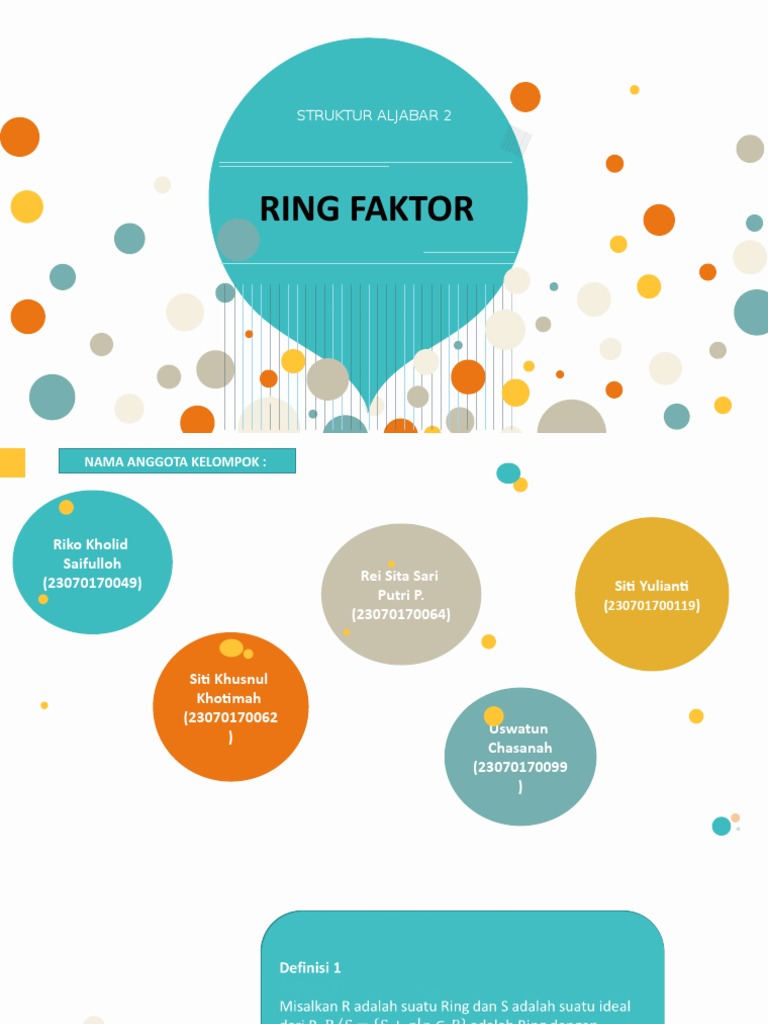 Ring Faktor dan Sifatnya | PDF