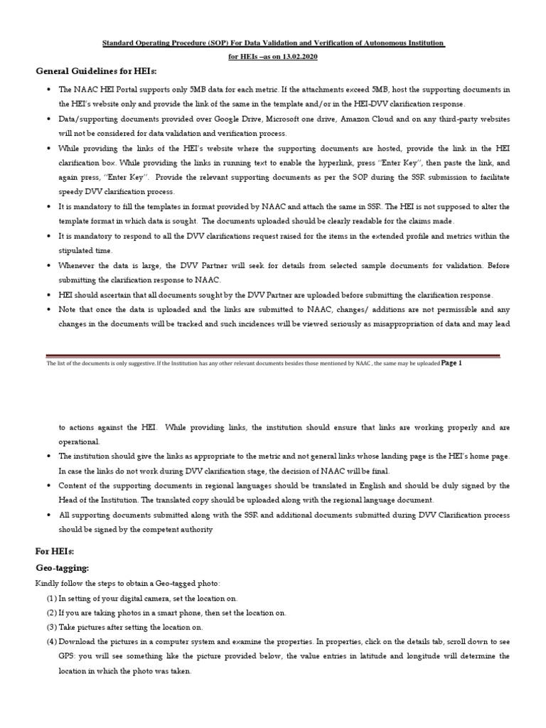 SOP for Data Validation in HEIs | PDF | Doctor Of Philosophy | Academic ...