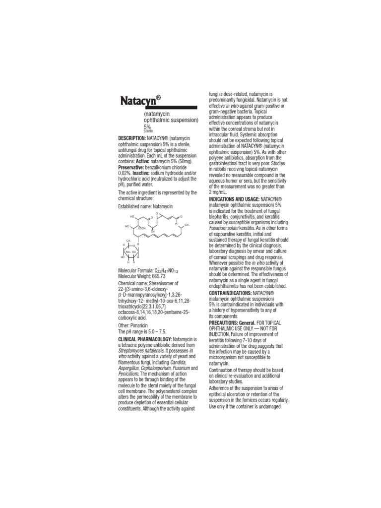 Natacyn Us en | PDF | Medical Specialties | Clinical Medicine