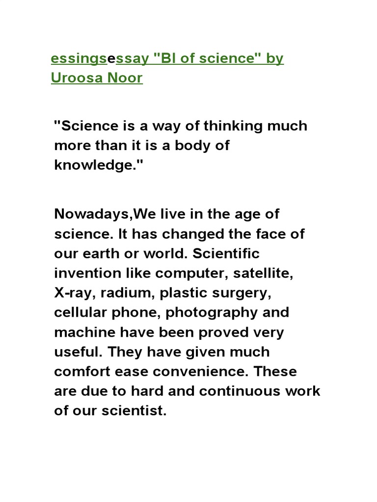 Blessings of Science | PDF | Muhammad Ali Jinnah | Zulfikar Ali Bhutto