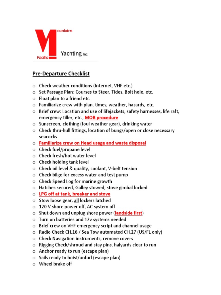 Ensuring Safe Passage: A Comprehensive Pre- and Post-Docking Checklist ...