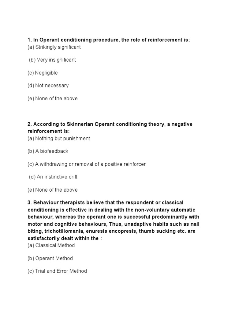 Learn 1 | PDF | Reinforcement | Classical Conditioning