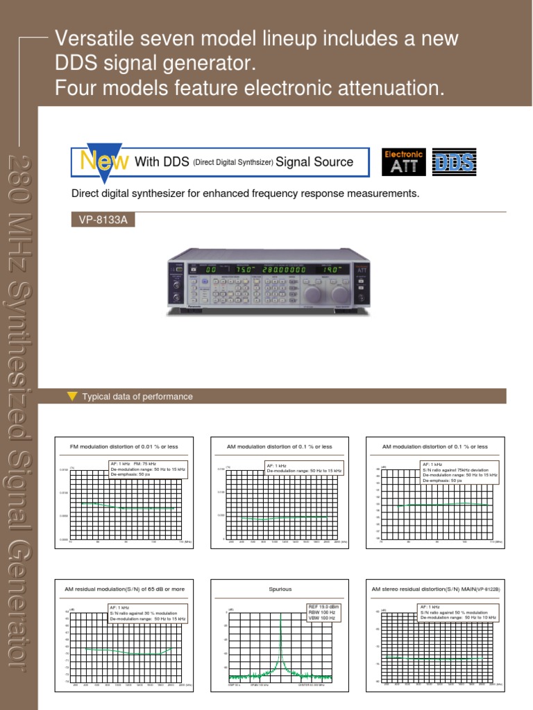 Panasonic VP-8132A 280MHz AM/FM Stereo Synthesized Signal Generator ...