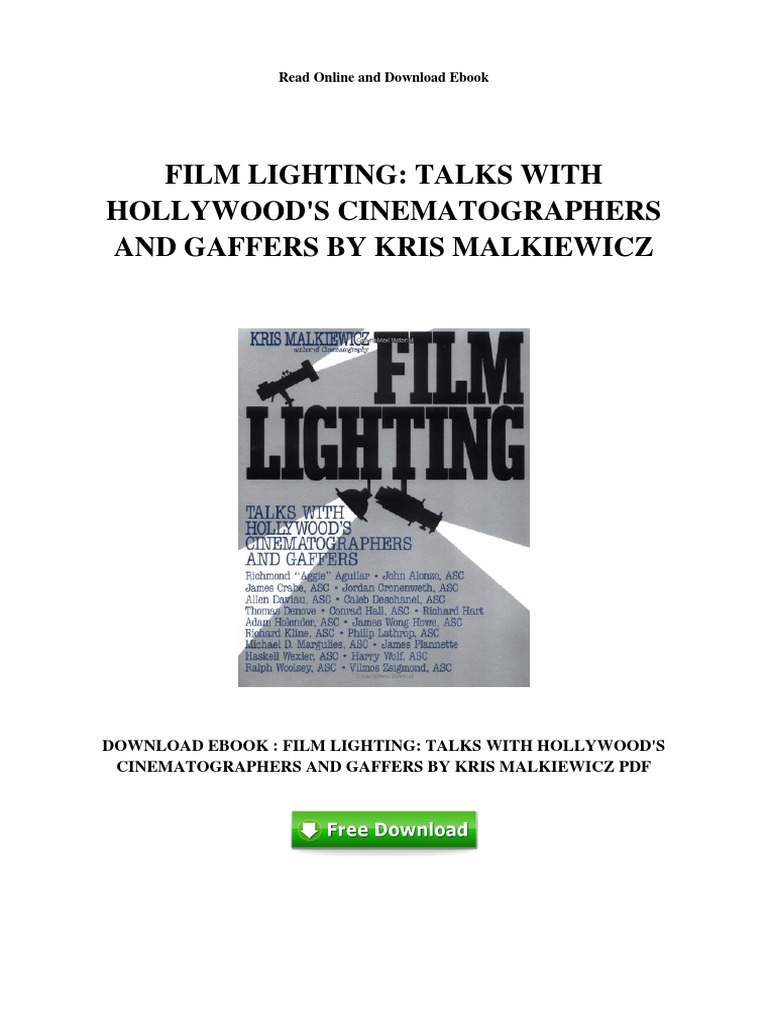 Film Lighting Talks With Hollywoods Cinematographers and Gaffers by ...