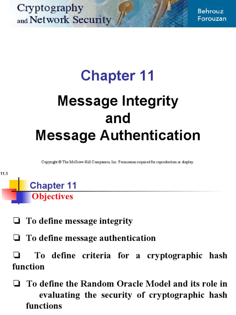 12 Message Integrity and Authentication | PDF | Cryptography | Computer ...