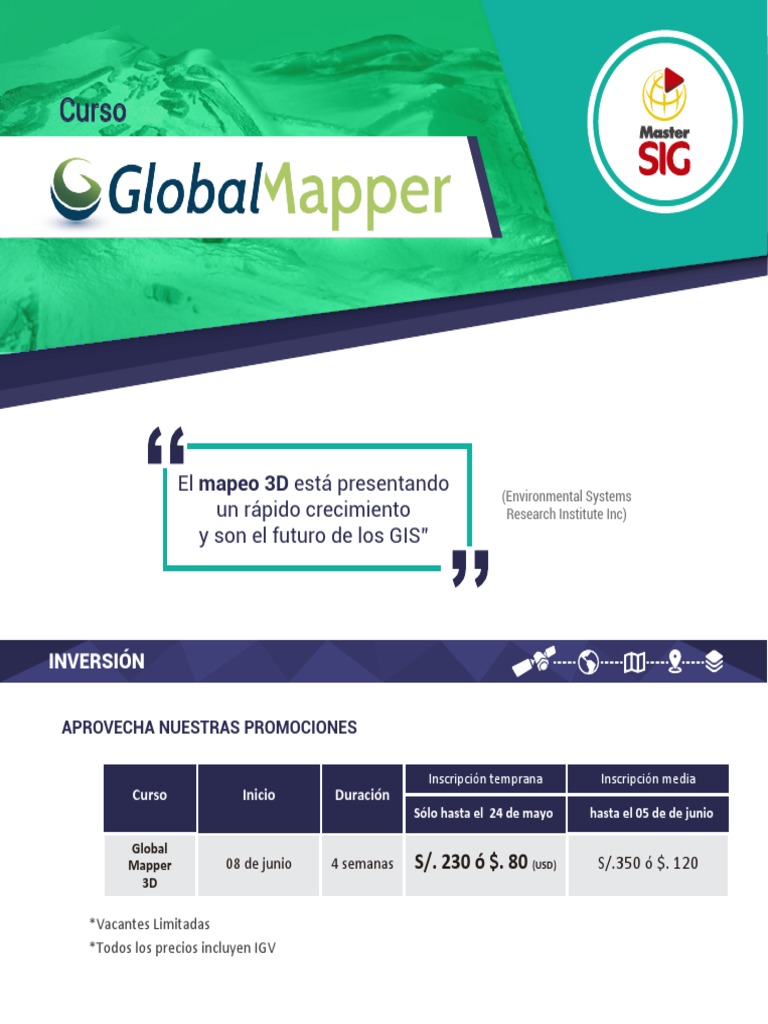 Syllabus Global Mapper - MASTER SIG | PDF | Lidar | Informática y ...