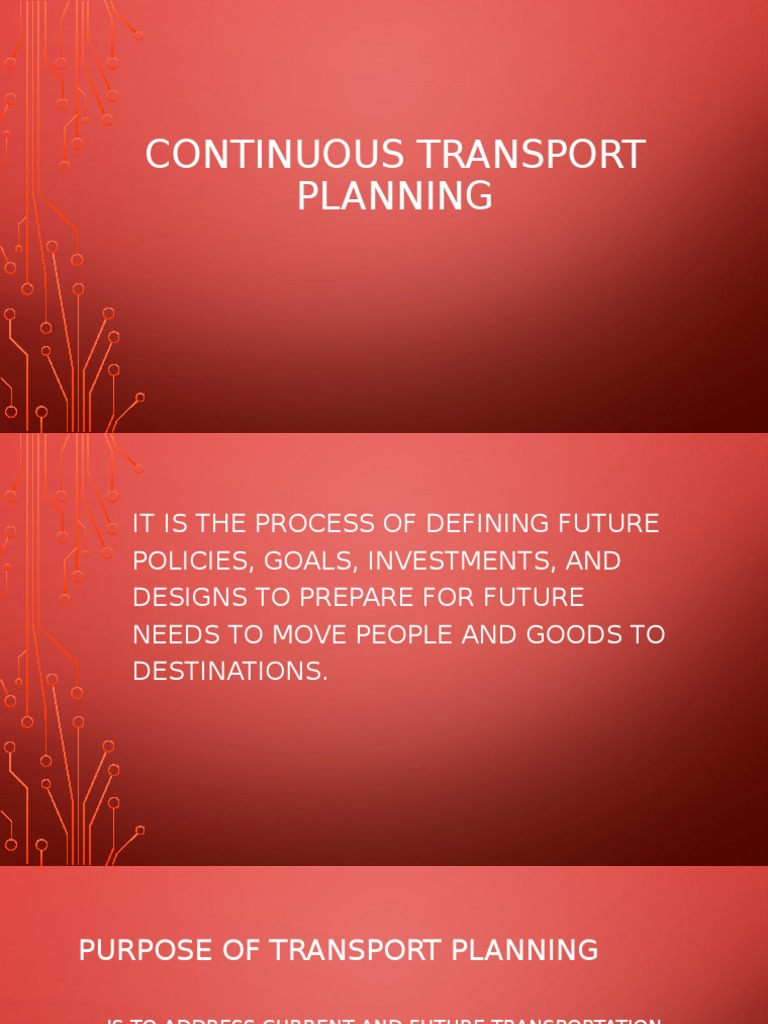 Continuous Transport Planning | PDF | Economies | Business