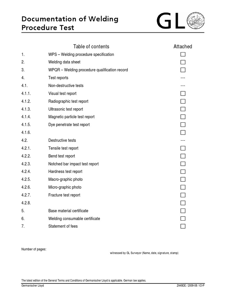 Documentation of Welding Procedure Test | PDF | Welding | Construction