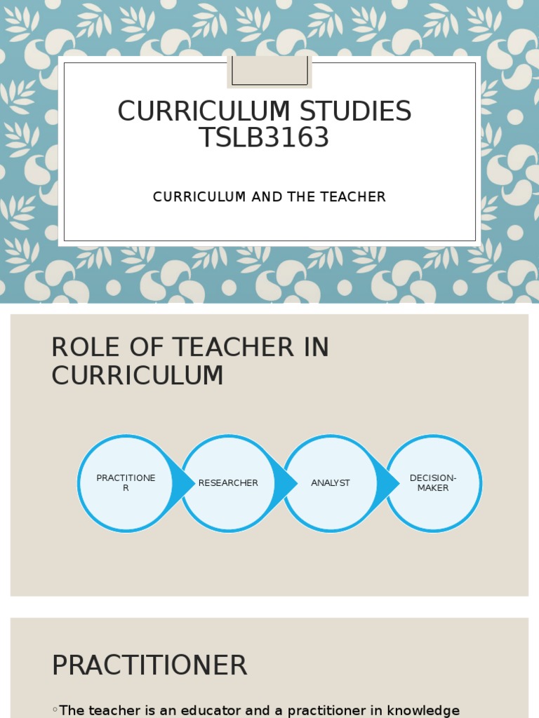 Curriculum and The Teacher | PDF