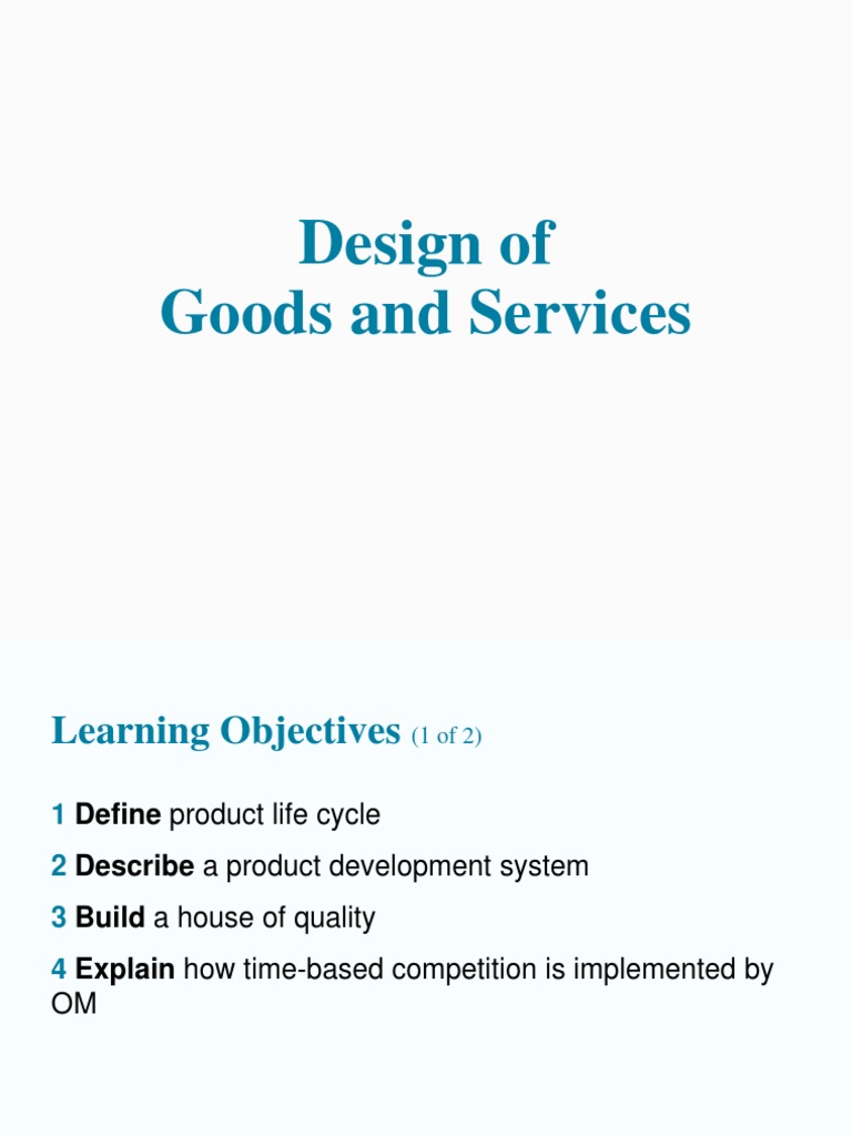 Design of Goods and Services | PDF | Product Lifecycle | Computer Aided ...