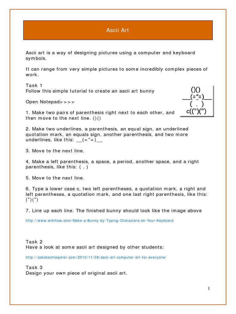 Ascii Art | PDF | Bracket | Communication Design