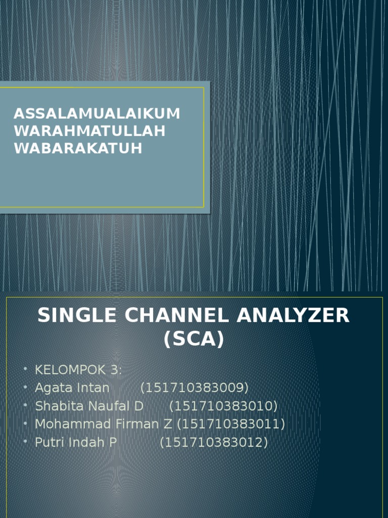 Single Channel Analyzer (Sca) | PDF