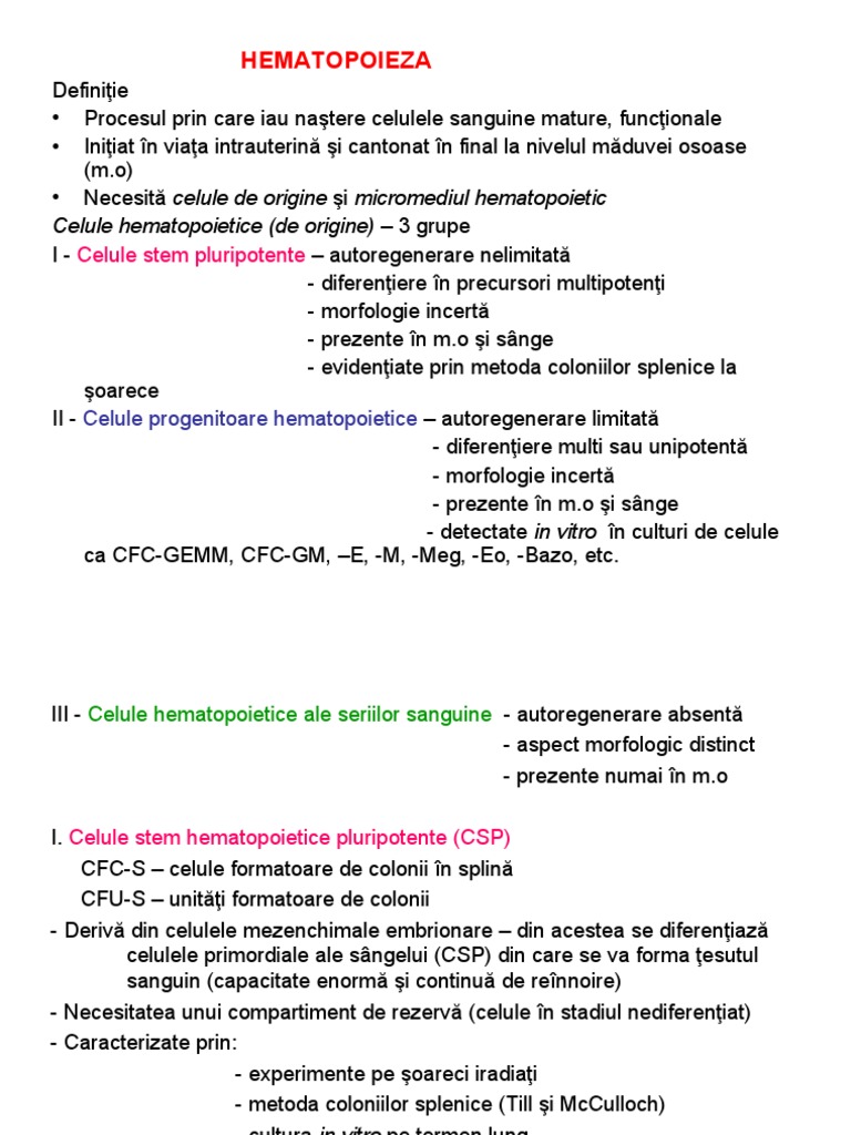 Hematopoieza | PDF