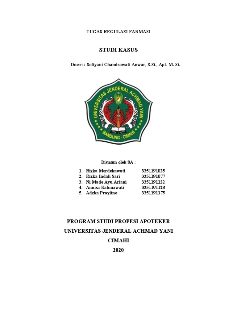 TUGAS REGULASI FARMASI Ica | PDF