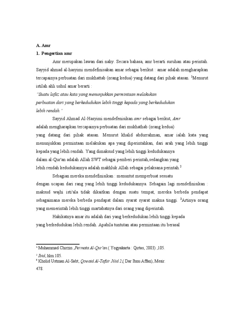 A. Amr 1. Pengertian Amr | PDF