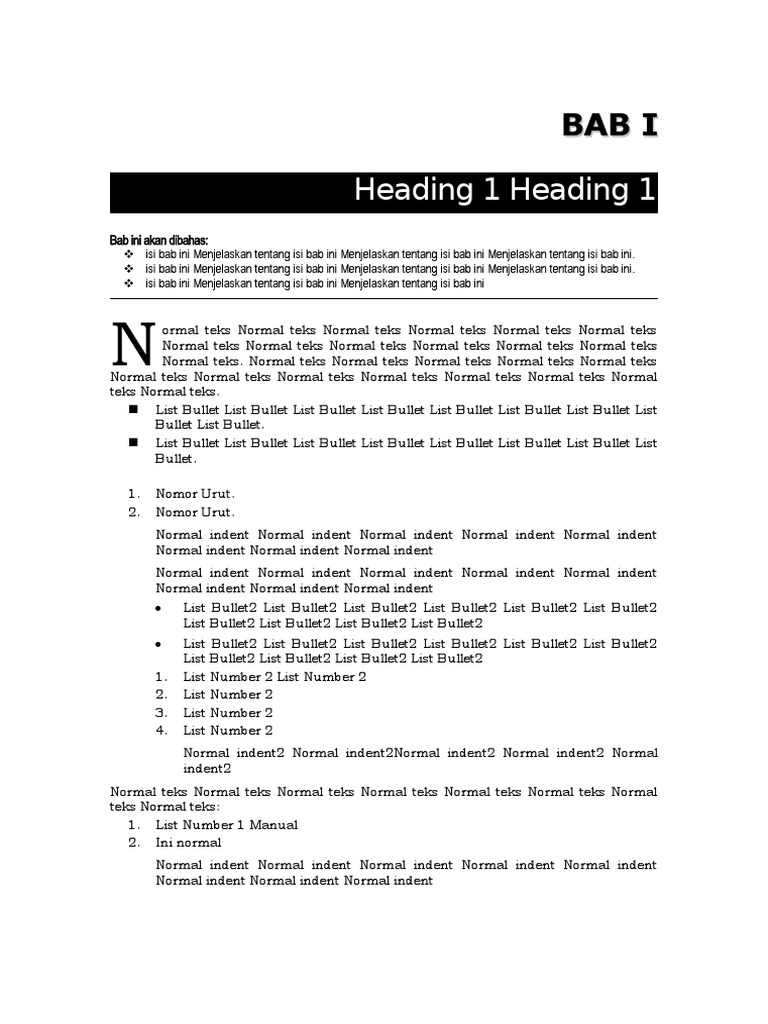Heading 1 Heading 1: Bab I | PDF | Language Arts & Discipline