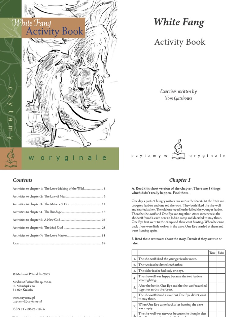 White - Fang Activity - Book PDF | PDF | White Fang