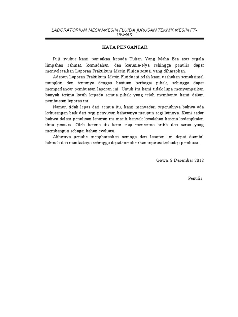 Lab Mesin Fluida UNHAS | PDF