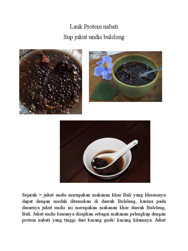 Lauk Protein Nabati Khas Bali | PDF