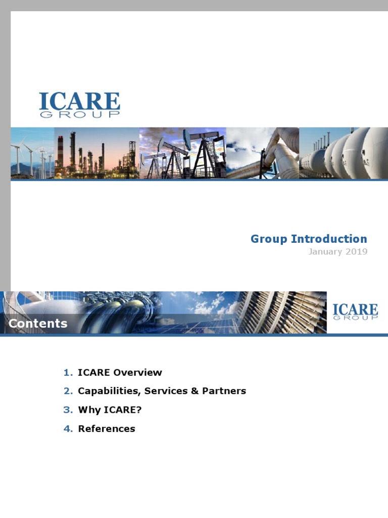 Icare Group Presentation Pdf Procurement Engineering
