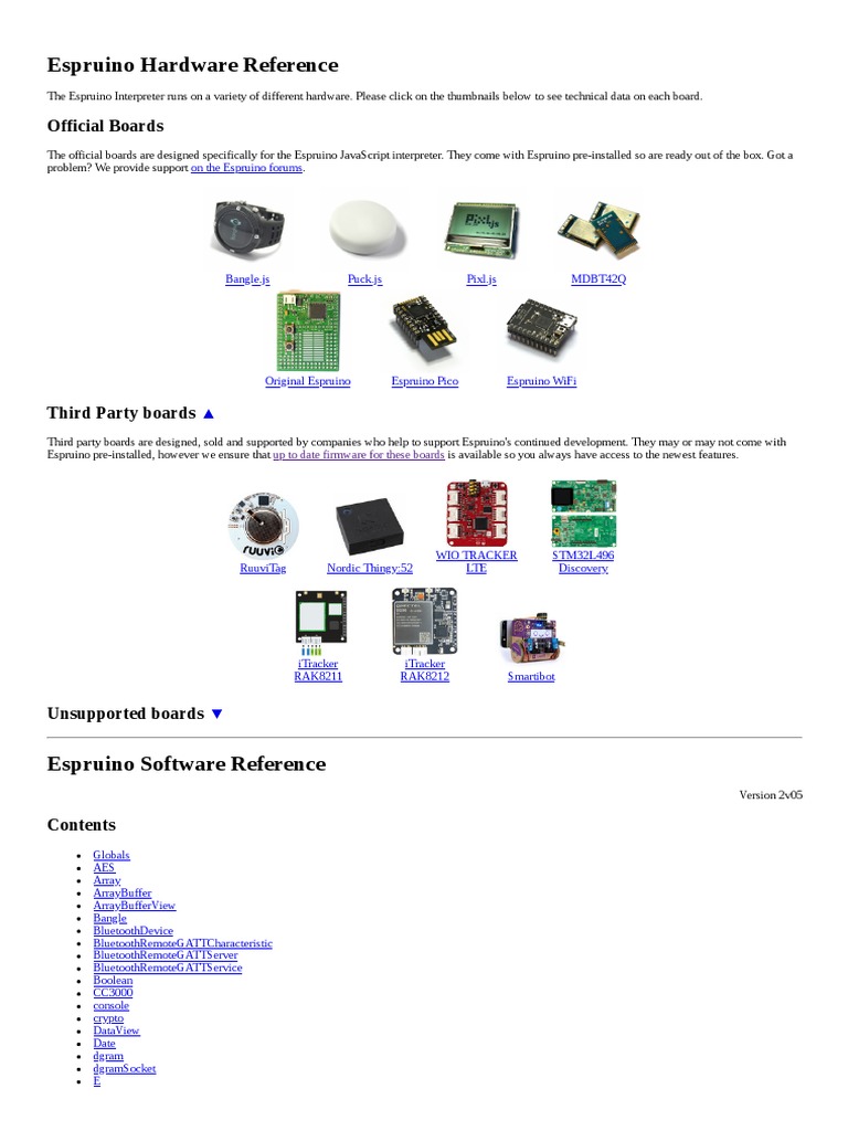 Espruino Hardware Reference PDF | PDF | Digital Electronics | Digital Technology