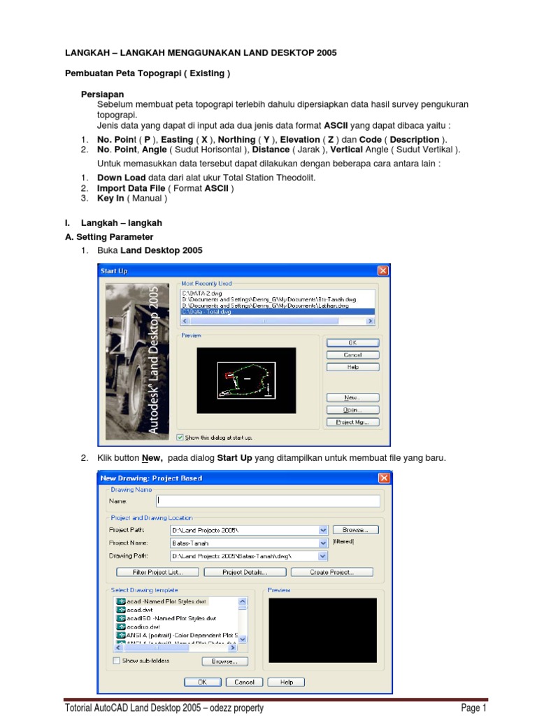 Land Desktop 2005 Tutorial | PDF